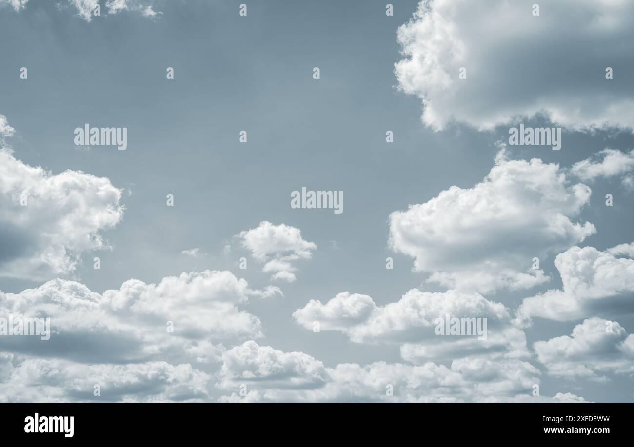 Overcast sky. Dramatic gray sky and white clouds before rain in rainy ...