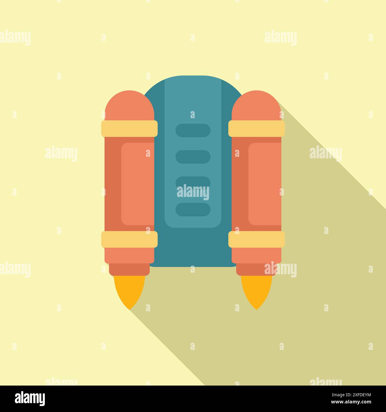 Jetpack is flying with fire burning using modern technology Stock ...