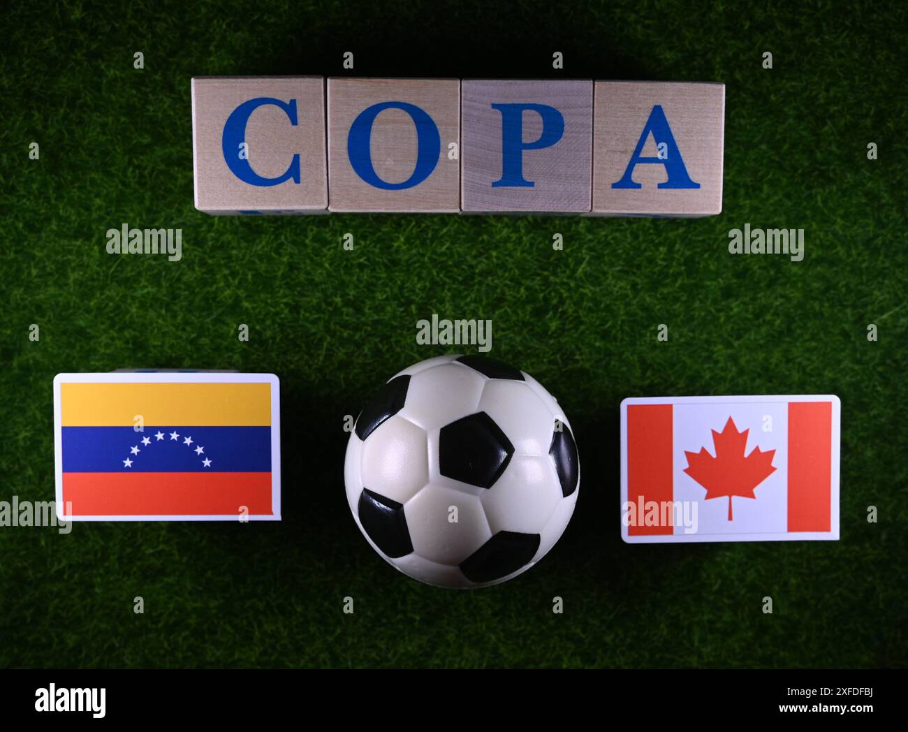 July 3, 2024, United States. Flags of the national teams participating ...