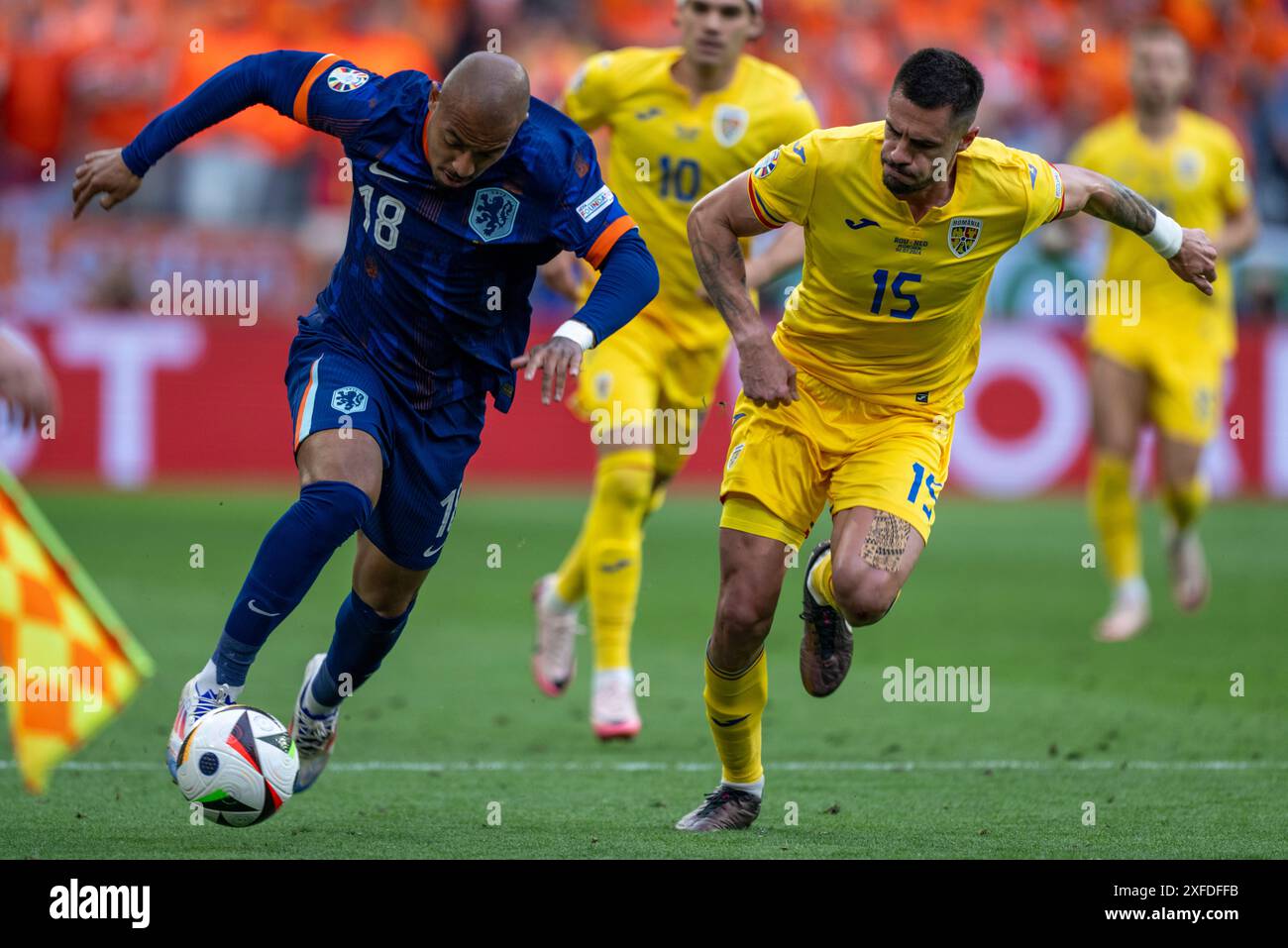 Munich, Germany. 02nd July, 2024. Donyell Malen of Netherlands and ...