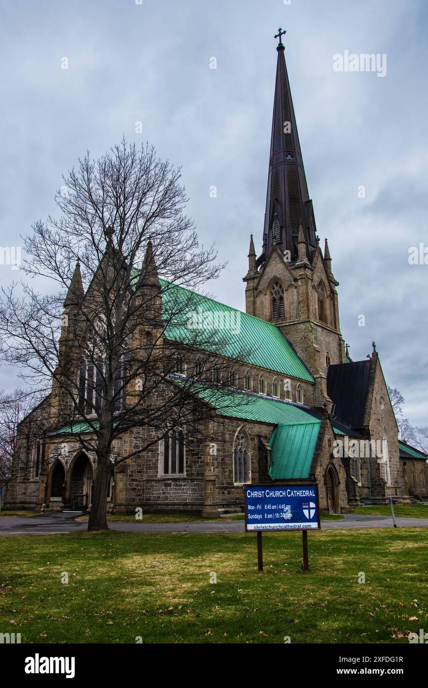 Christ Church Cathedral on Church Street in downtown Fredericton, New ...