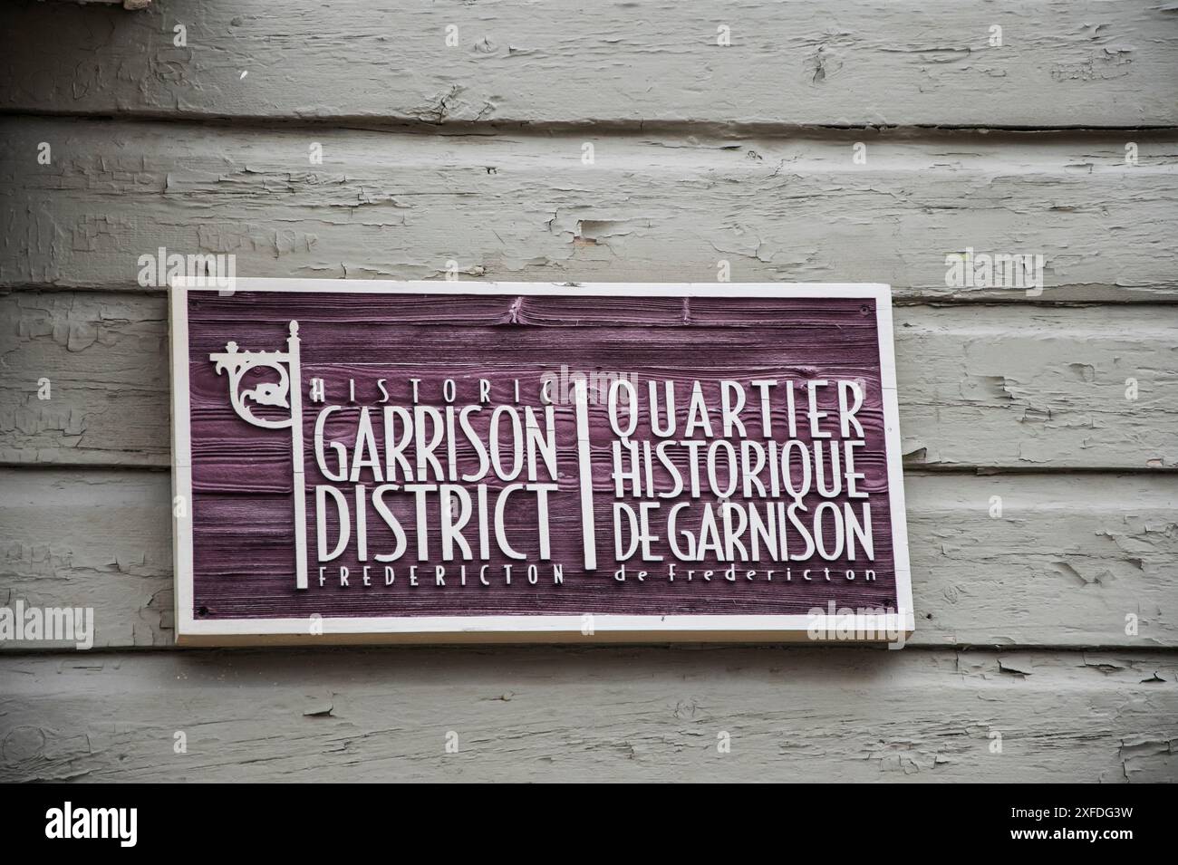Historic Garrison District sign on the former Fredericton visitor ...