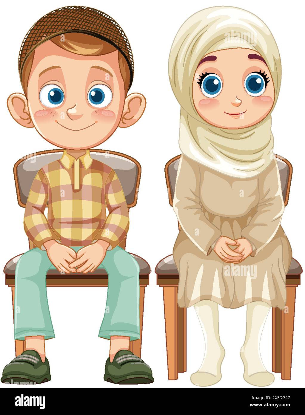 Muslim boy sitting Stock Vector Images - Alamy