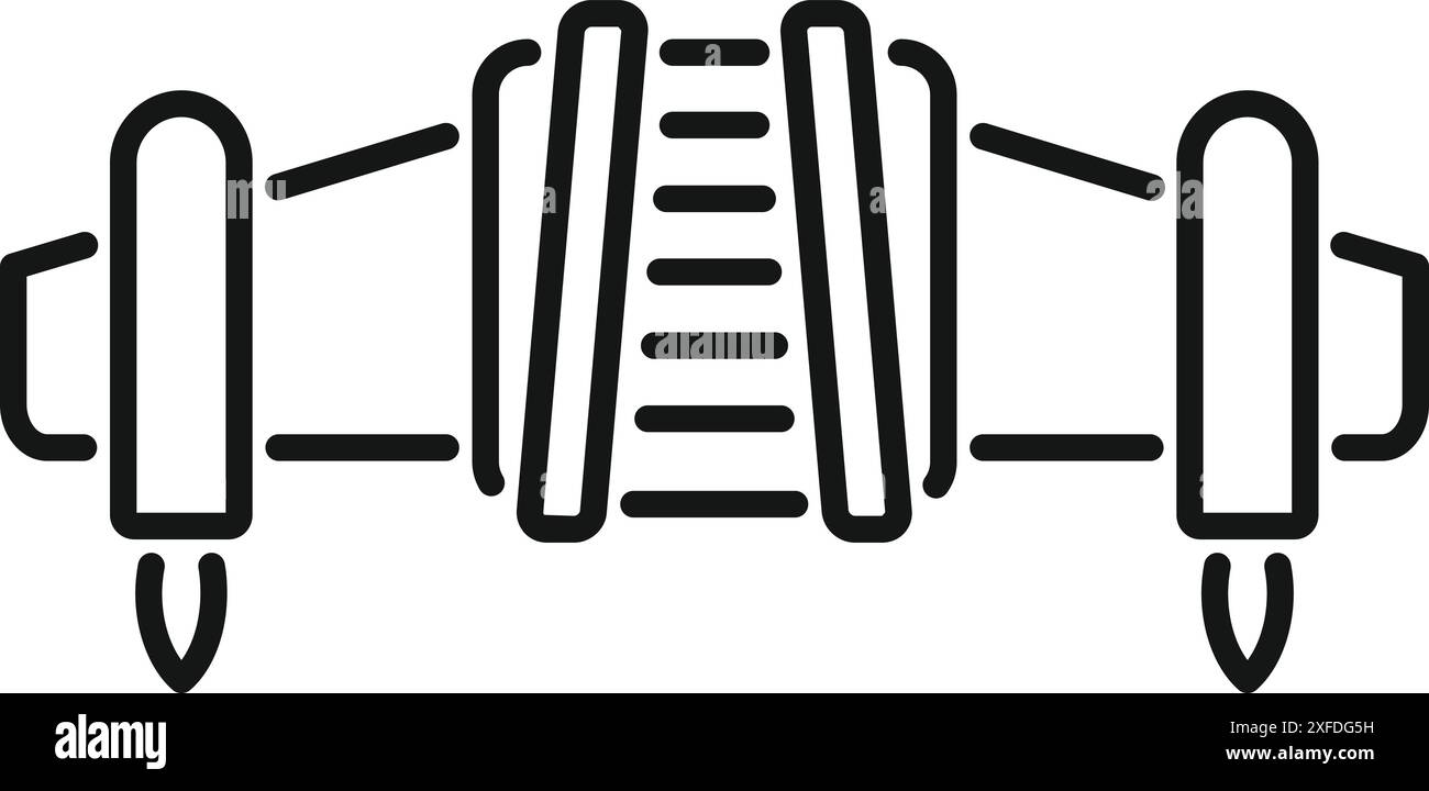 Line art icon of a jet engine, showcasing the internal turbine blades ...