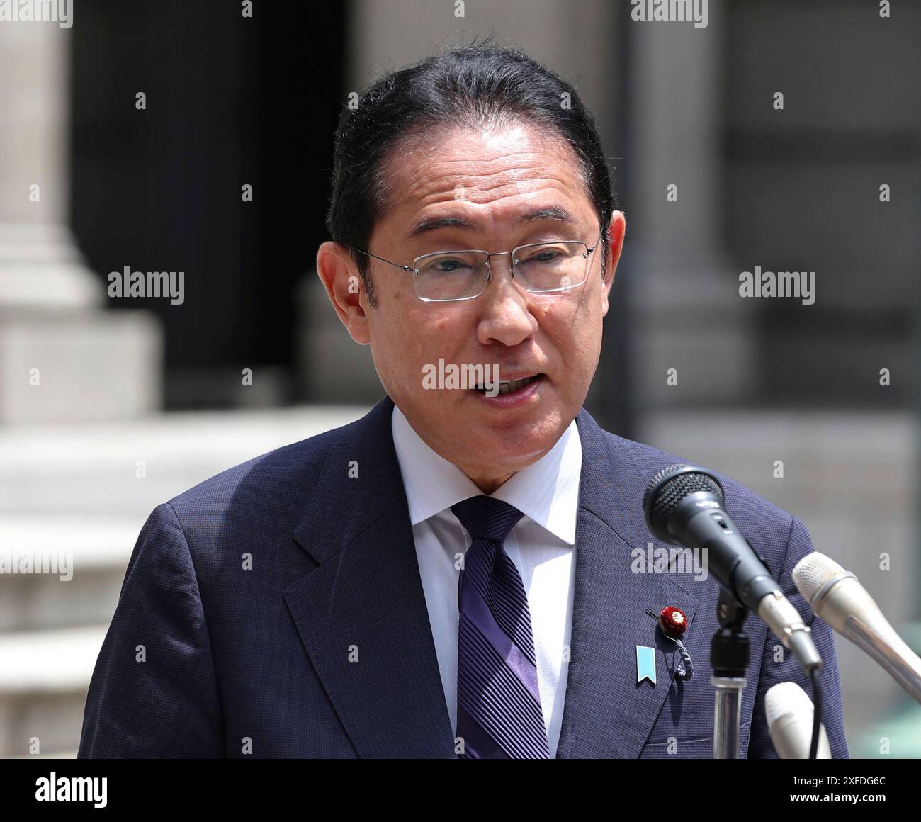Japan's Prime Minister Fumio Kishida speaks to the media as new ...