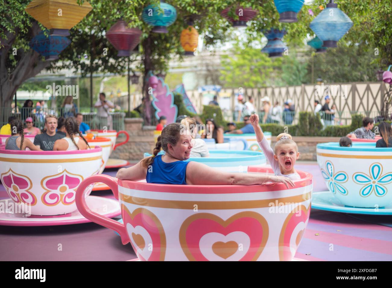 Anaheim, California USA - April 6, 2017: The Mad Tea Party is a ...