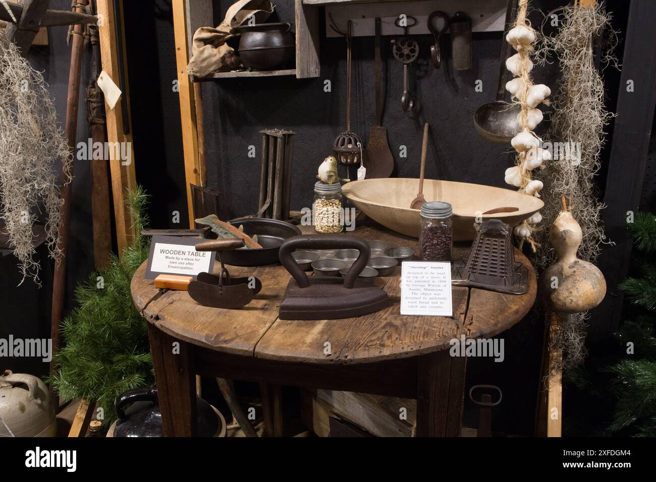Freed slave made this table after emancipation. Common kitchen ...