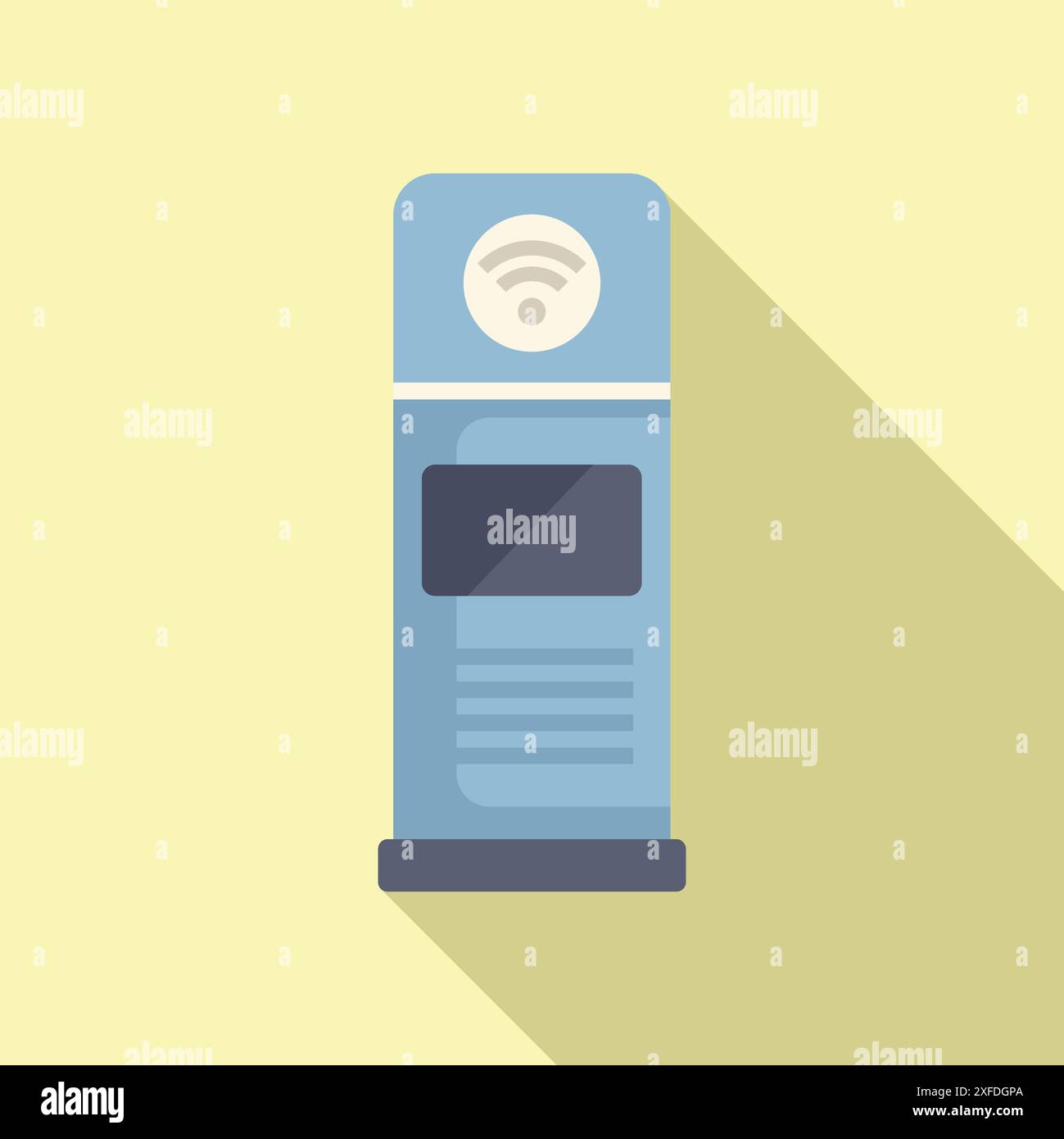 Street digital signage showing wifi available using a public network ...