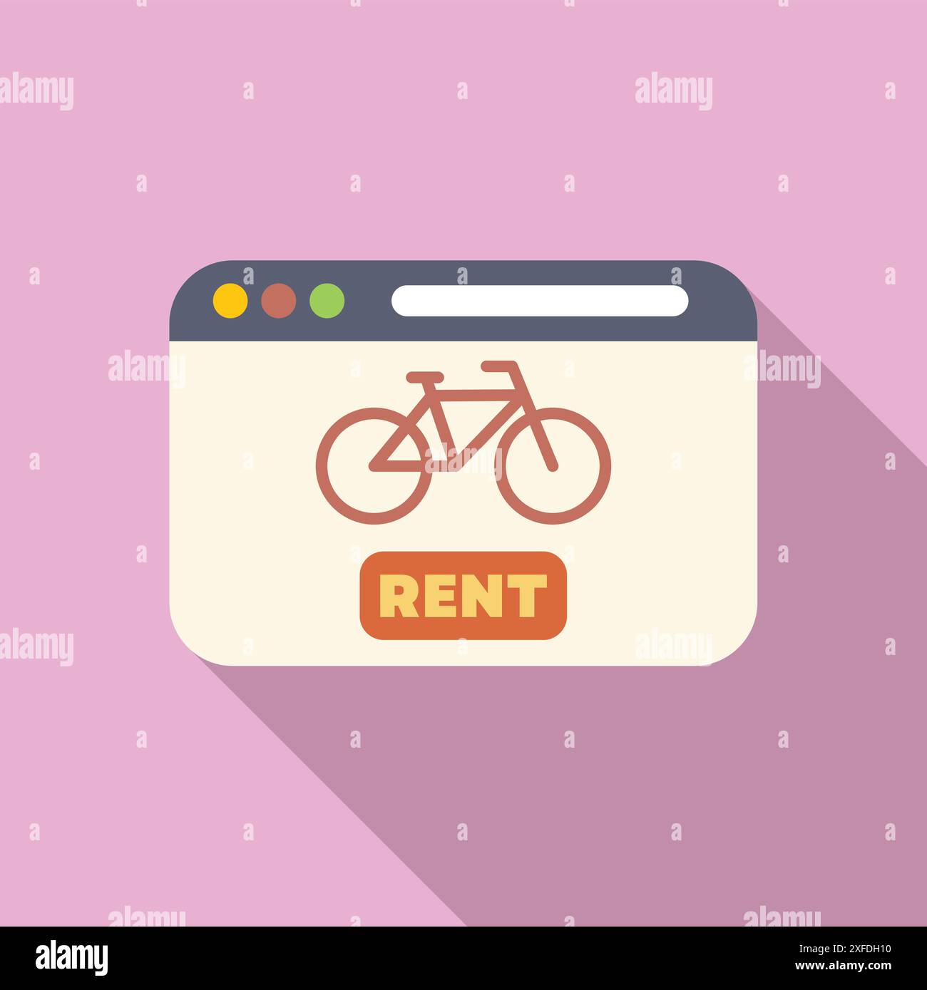 Website interface displaying a bicycle for rent, encouraging eco ...