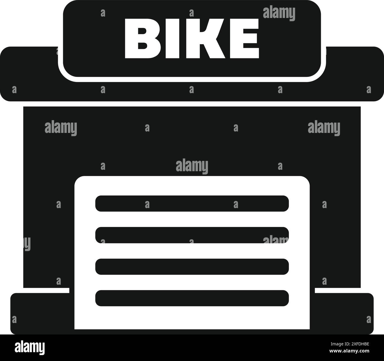 Simple vector of a bike shop building facade, perfect for representing ...
