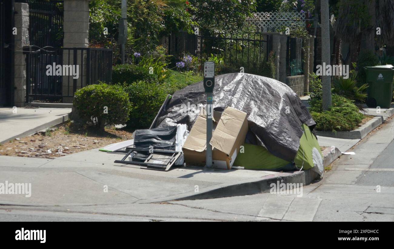 Los Angeles, California, USA 2nd July 2024 Homeless Tents Camps on July ...