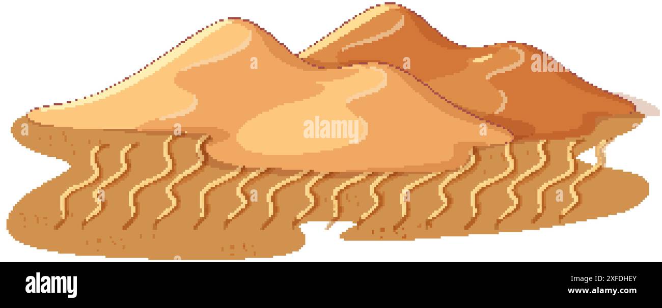 Vector art of desert sand dunes Stock Vector Image & Art - Alamy
