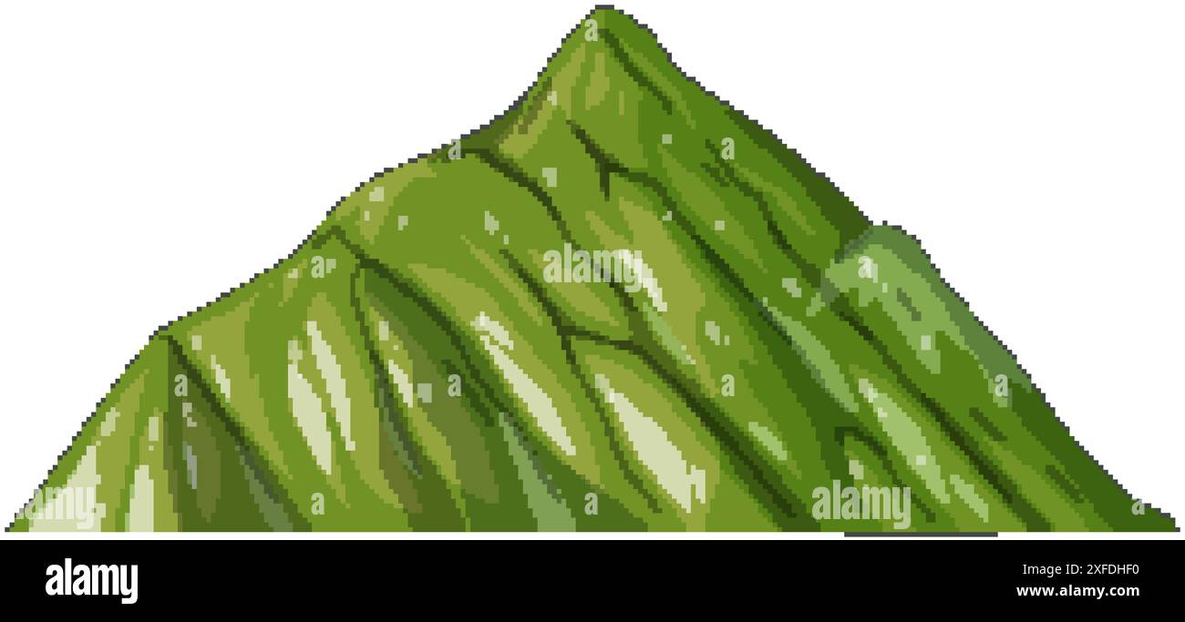 Vector illustration of a green mountain Stock Vector Image & Art - Alamy
