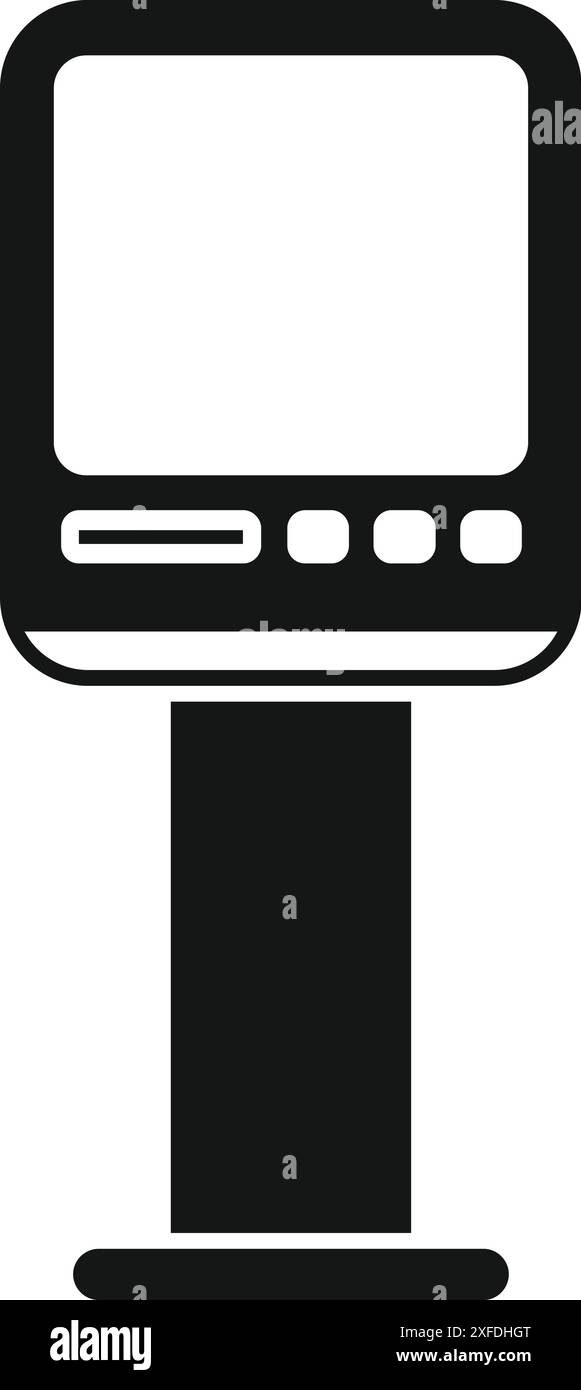 Simple icon of a digital information kiosk showing a blank screen Stock Vector Image & Art - Alamy