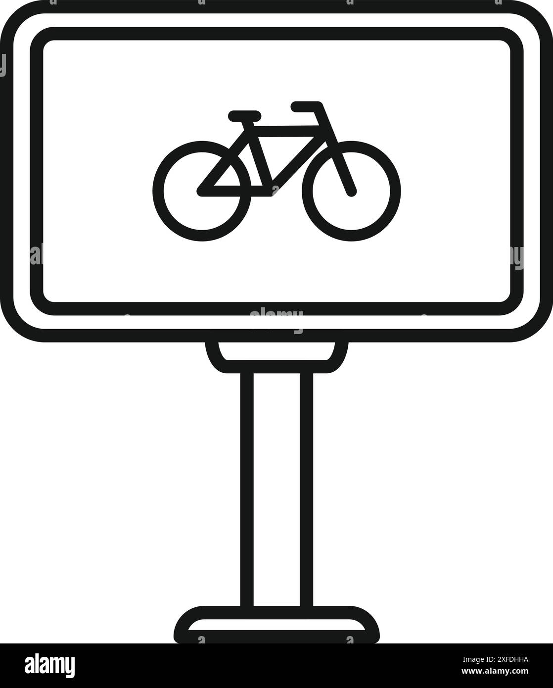 Bicycle parking sign showing designated area for bike parking Stock ...