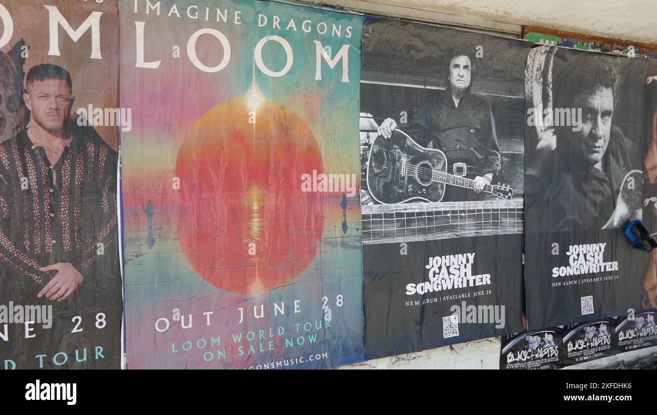 Los Angeles, California, USA 2nd July 2024 Imagine Dragons Loom Posters ...