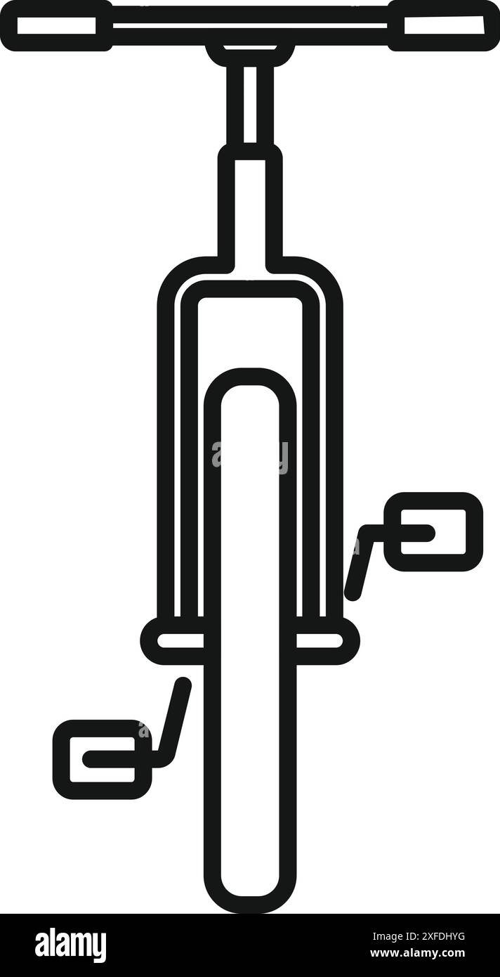 Simple line drawing of a unicycle balancing on one wheel Stock Vector Image & Art - Alamy