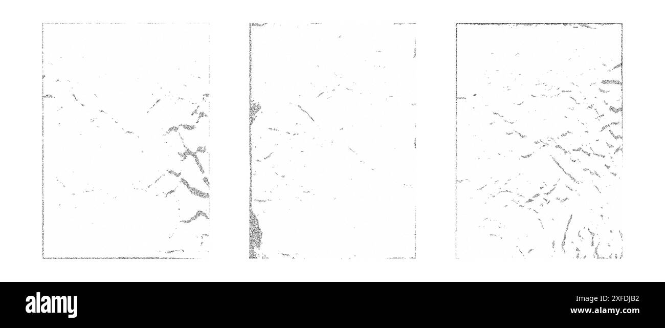 Stipple rough grunge collection. Aged pixelated texture paper overlay ...