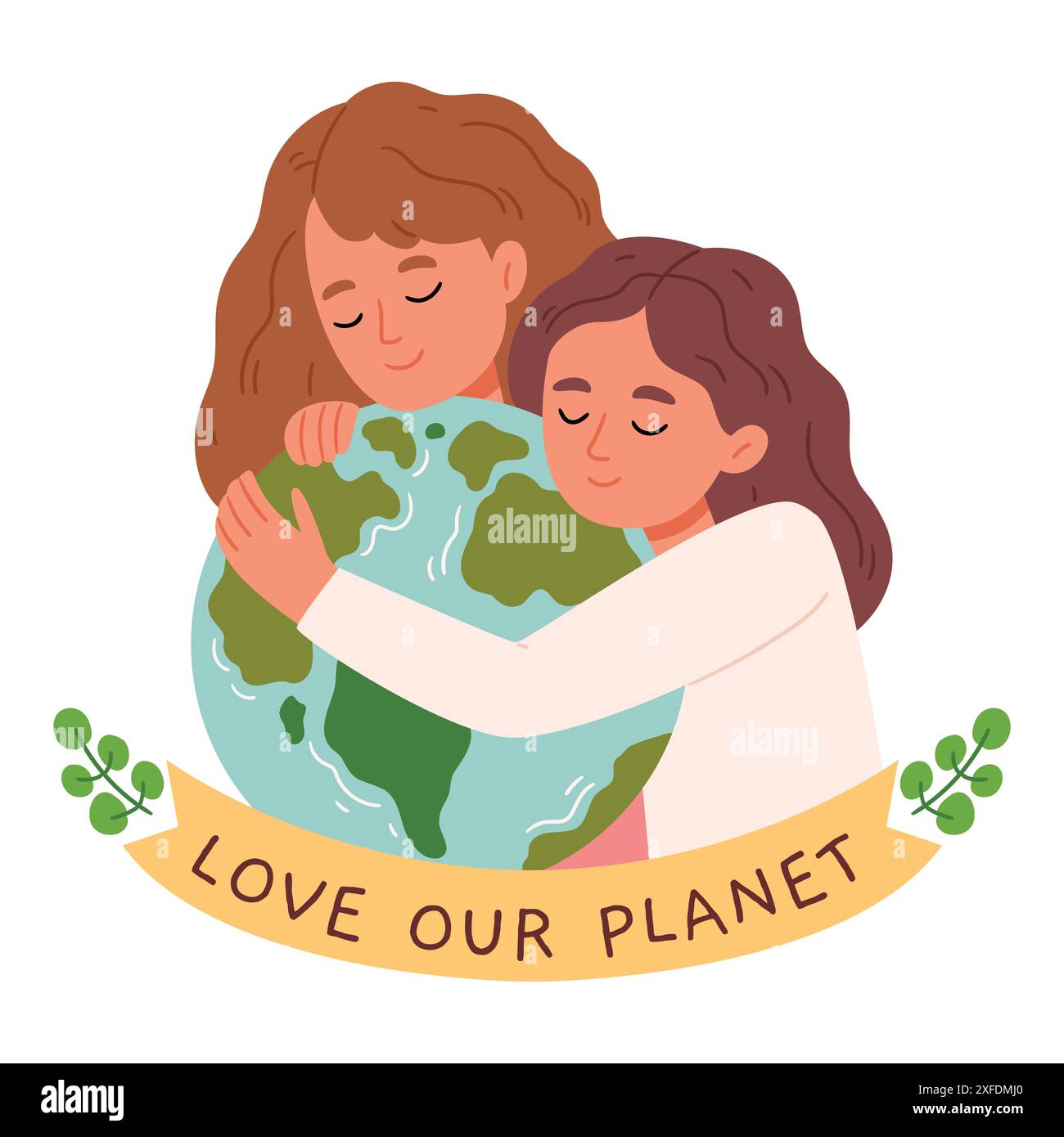 Girls embrace Stock Vector Images - Alamy