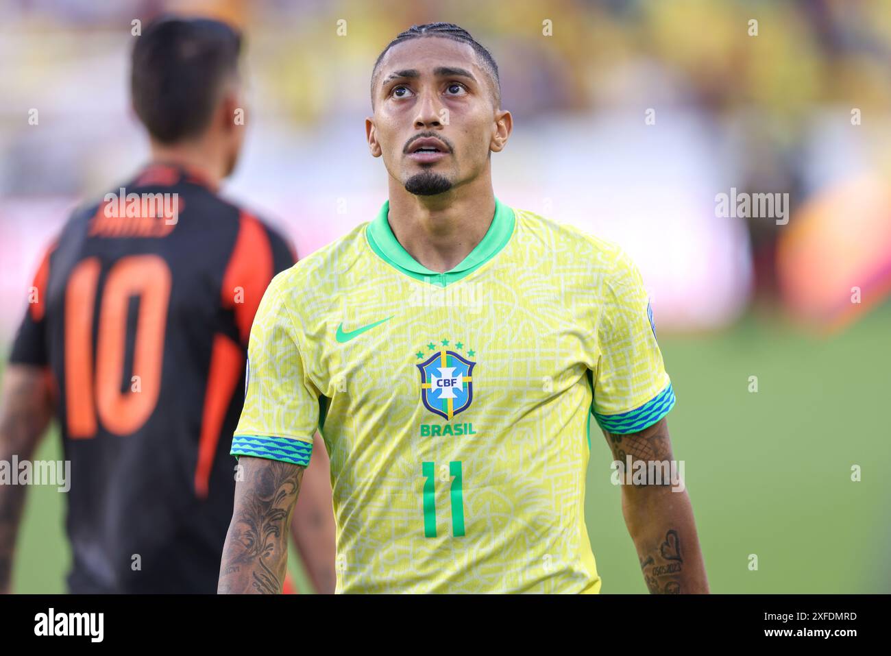 Santa Clara, United States. 02nd July, 2024. Raphinha of Brazil during ...