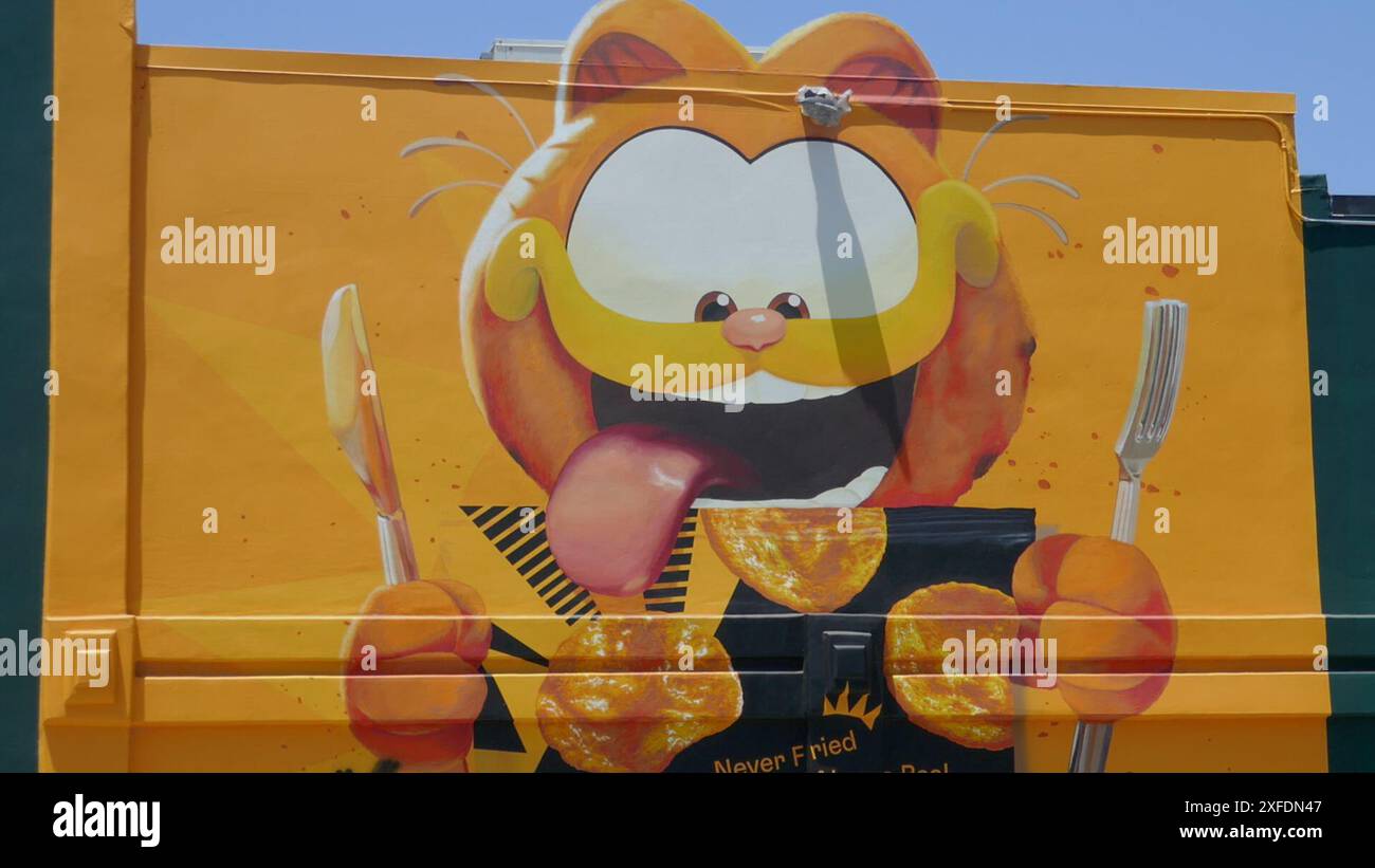 Los Angeles, California, USA 2nd July 2024 Garfield Popchips Billboard ...