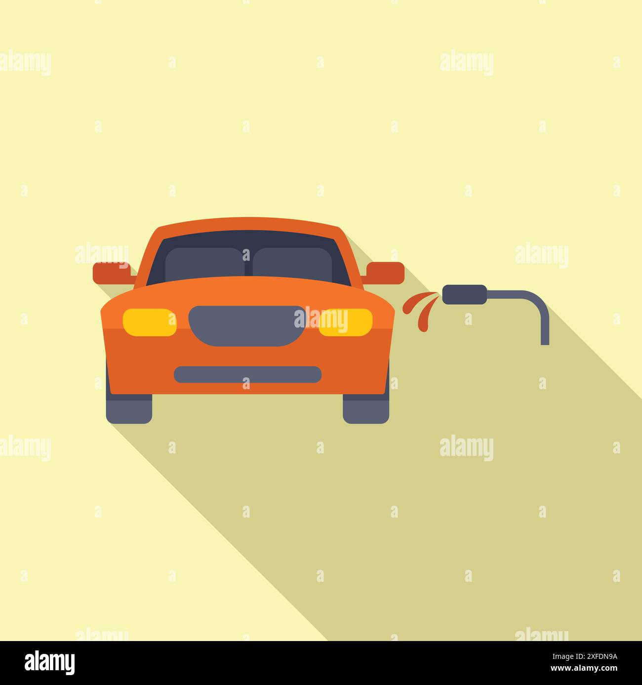 Illustration of a car wash service with water spraying on a vehicle ...
