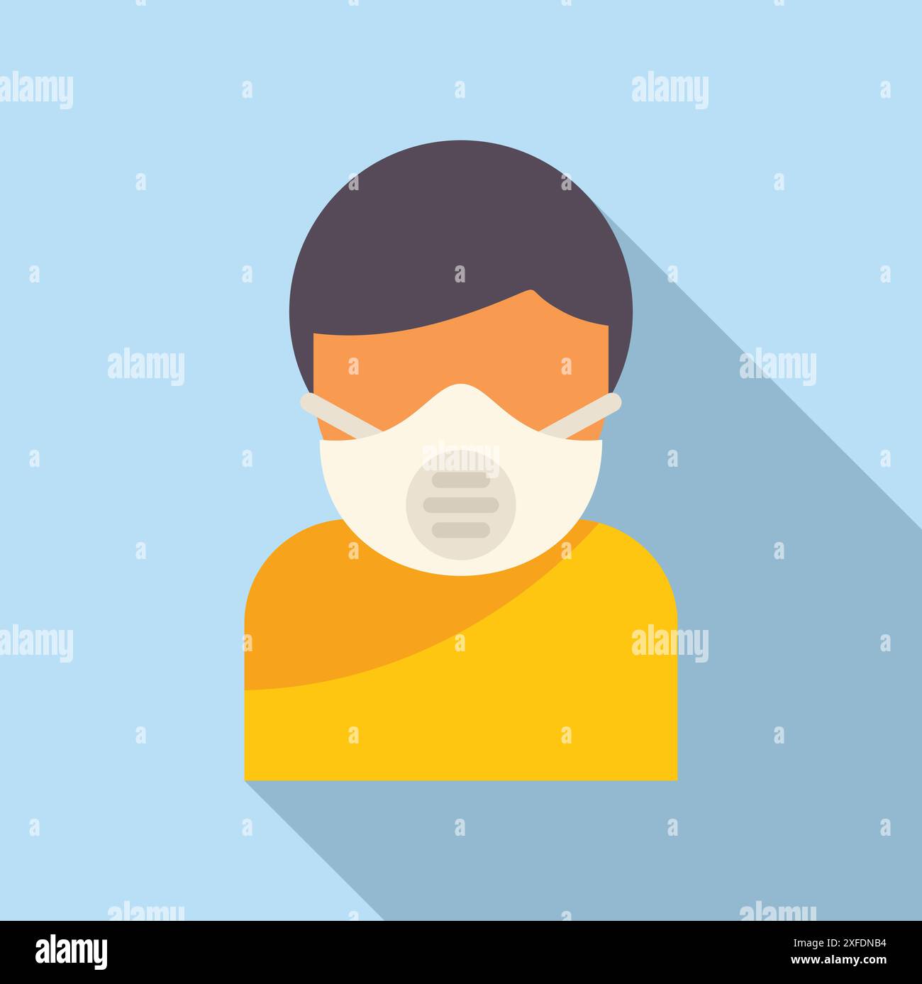 Construction worker wearing a protective mask for safety Stock Vector ...