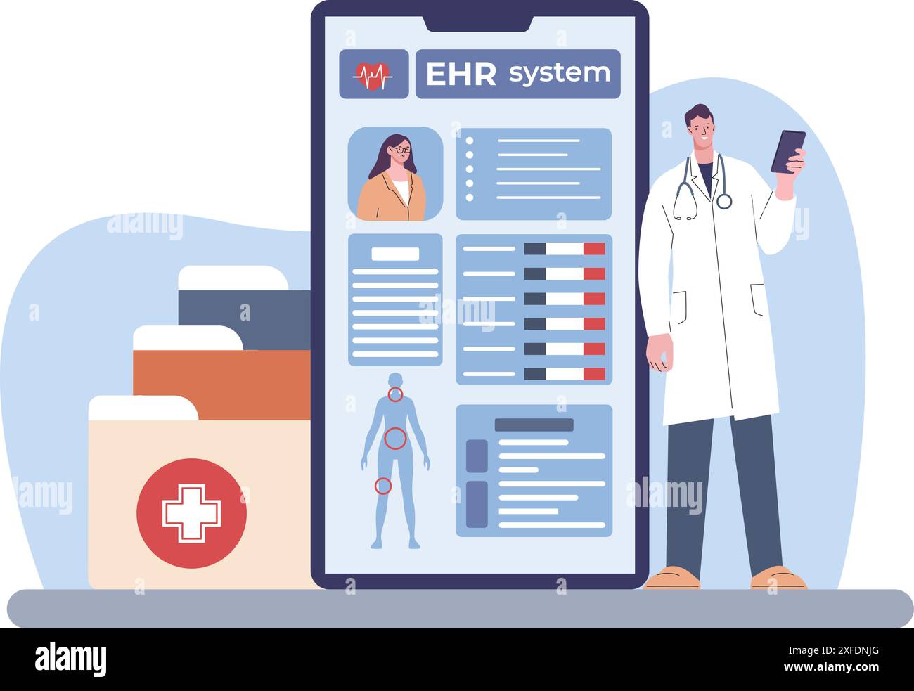 Electronic patient file Cut Out Stock Images & Pictures - Alamy