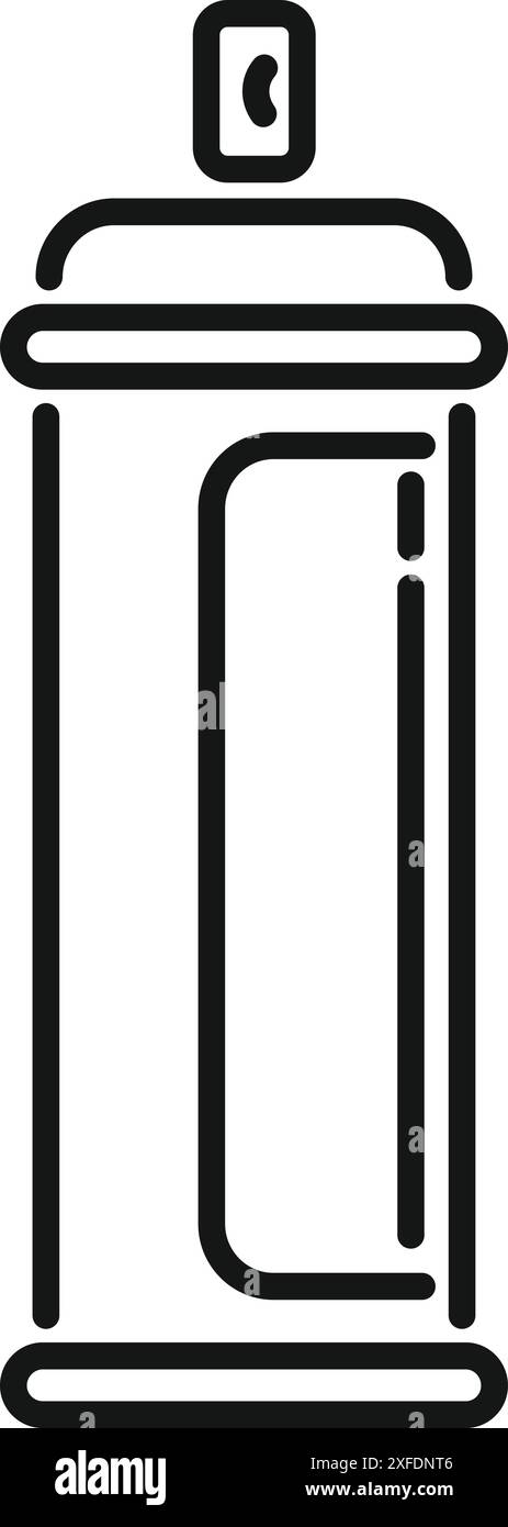 Simple line drawing of a spray paint can, often used for street art and ...