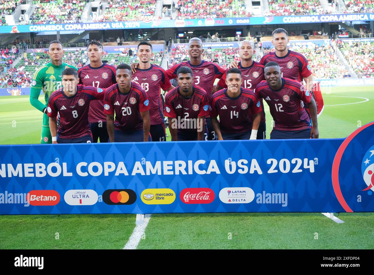 Austin, Texas, United States. 02nd July, 2024. Costa Rica team poses ...