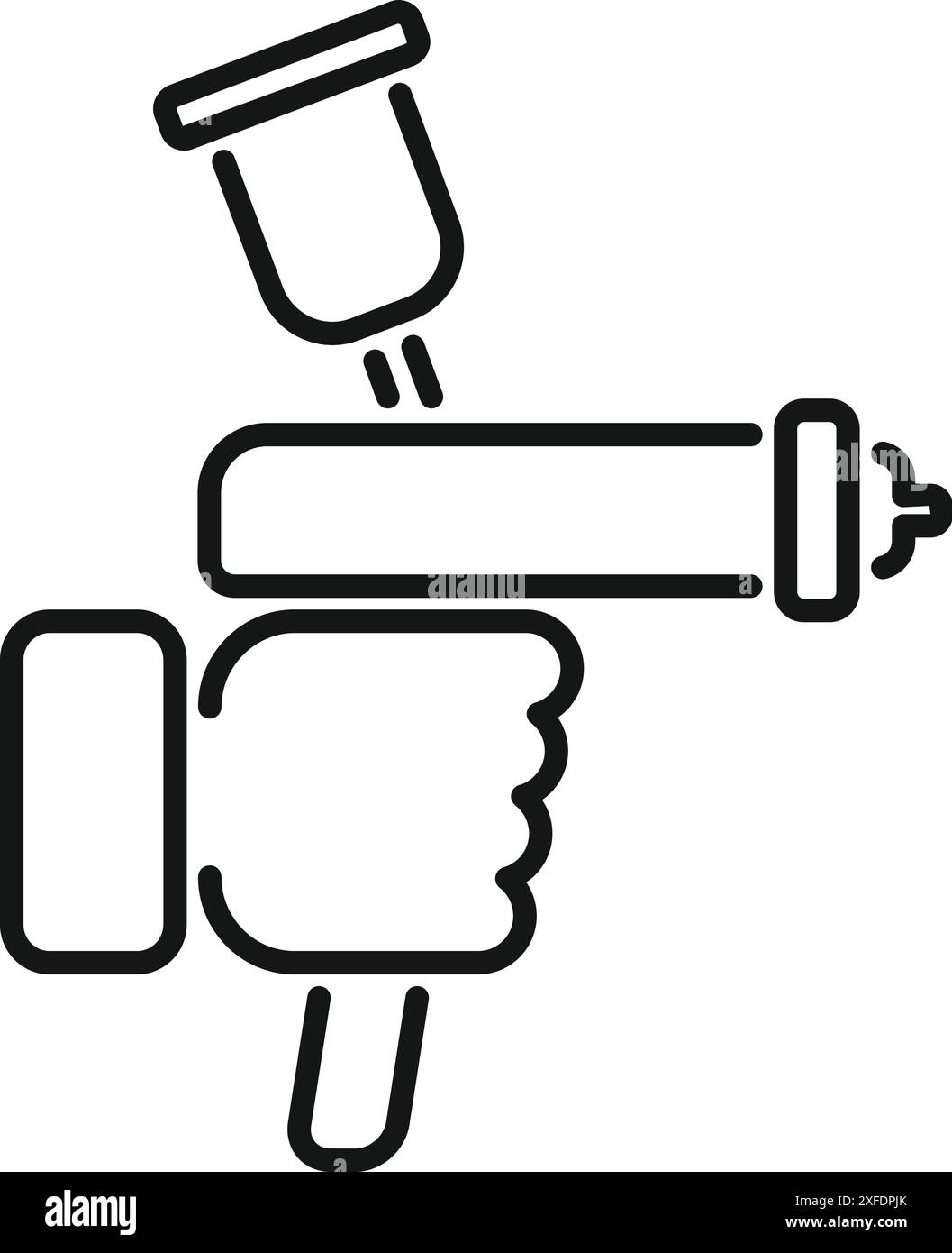 Spray paint application Black and White Stock Photos & Images - Alamy