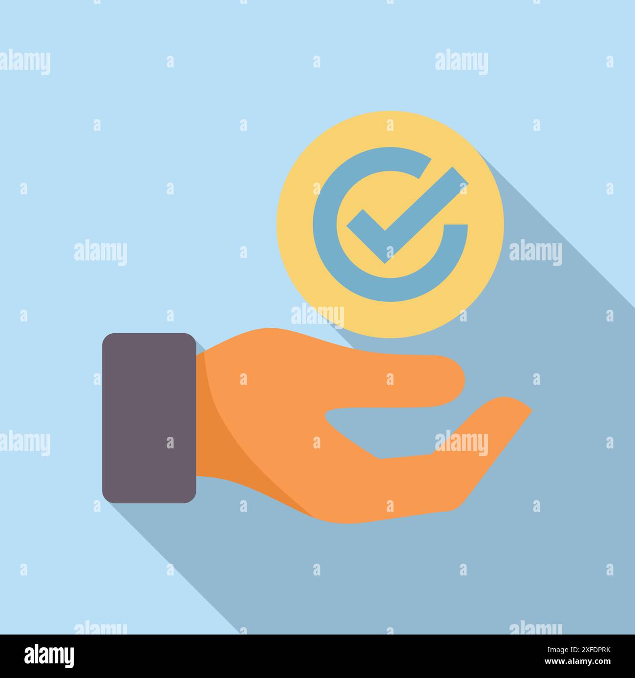 Concept of validation, approval or agreement with a check mark symbol ...