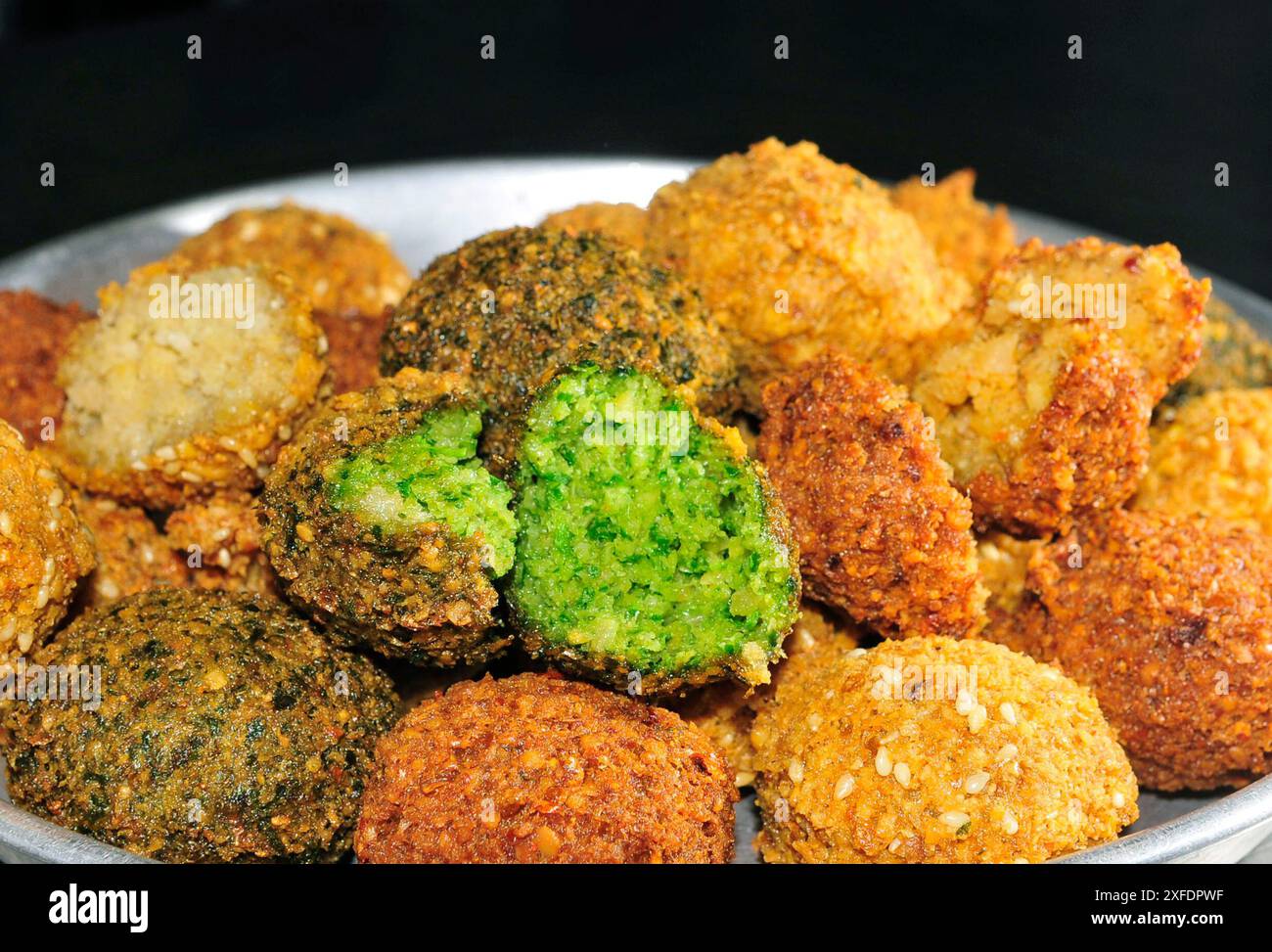 4 flavored Falafels, Israel's national street food. 4 flavored falafel ...