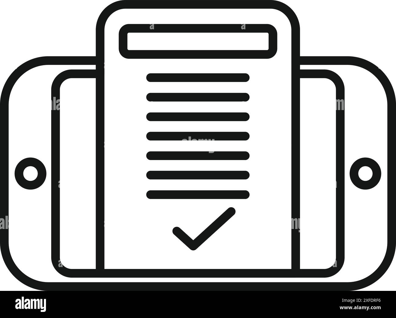 Simple yet impactful line art illustration depicting a smartphone with ...