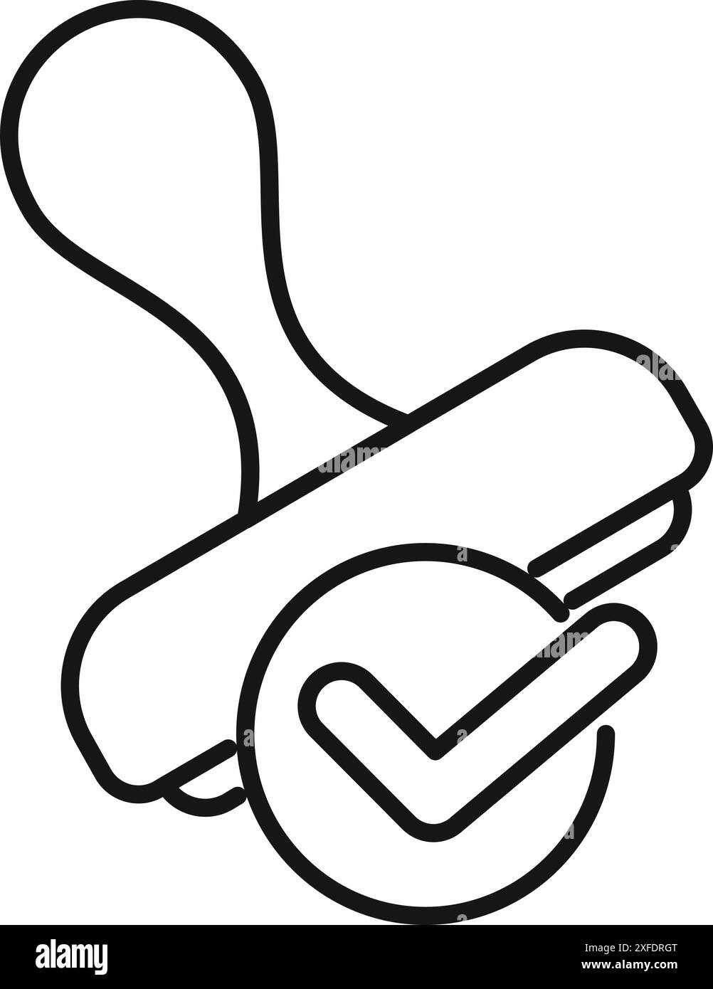 Checked stamp Black and White Stock Photos & Images - Alamy