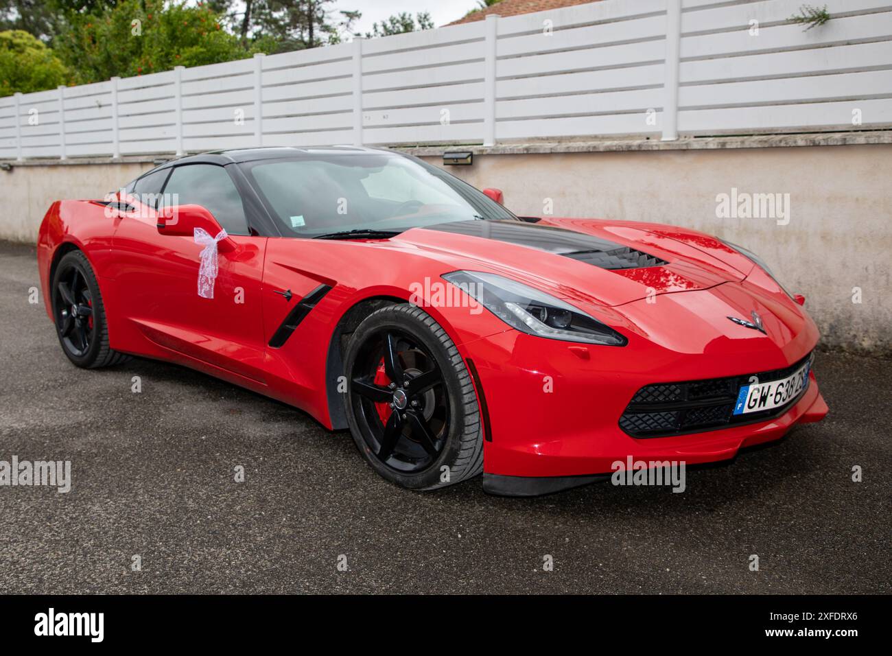 Bordeaux , France - 07 01 2024 : Chevrolet Corvette c7 brand sign and ...