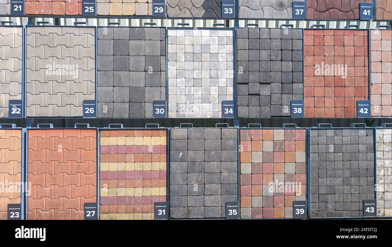 difference store display and bricks for creating passages terraces in ...