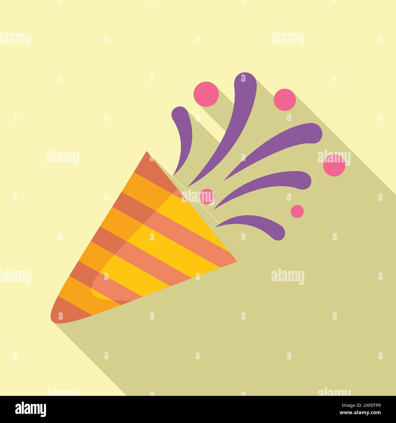 Festive party popper is exploding with confetti, adding excitement to ...