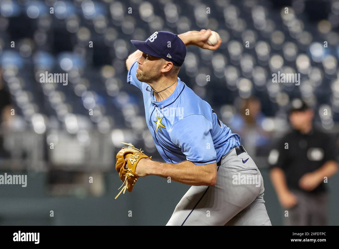 July 2, 2024: Tampa Bay Rays pitcher Jason Adam (47) delivers a pitch ...