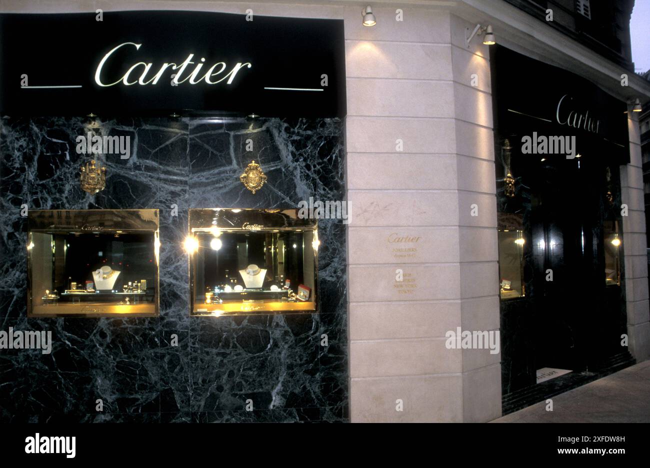 Window of Cartier Boutique , 13 rue de la Paix, Paris, France Stock ...