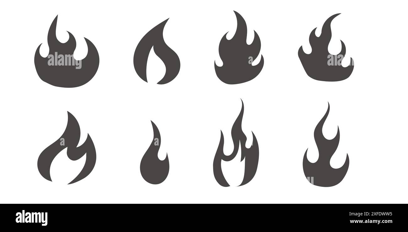 Flame icon neo tribal tattoo y2k hot print line and silhouette retro ...