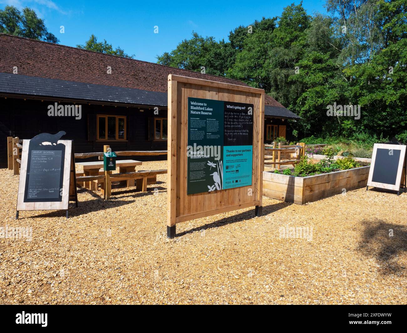 Information boards, raised beds and new fence in front of the Education ...