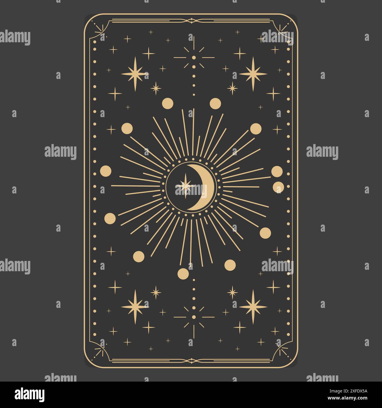 Alchemical esoteric mystical magic templates for tarot cards frame ...