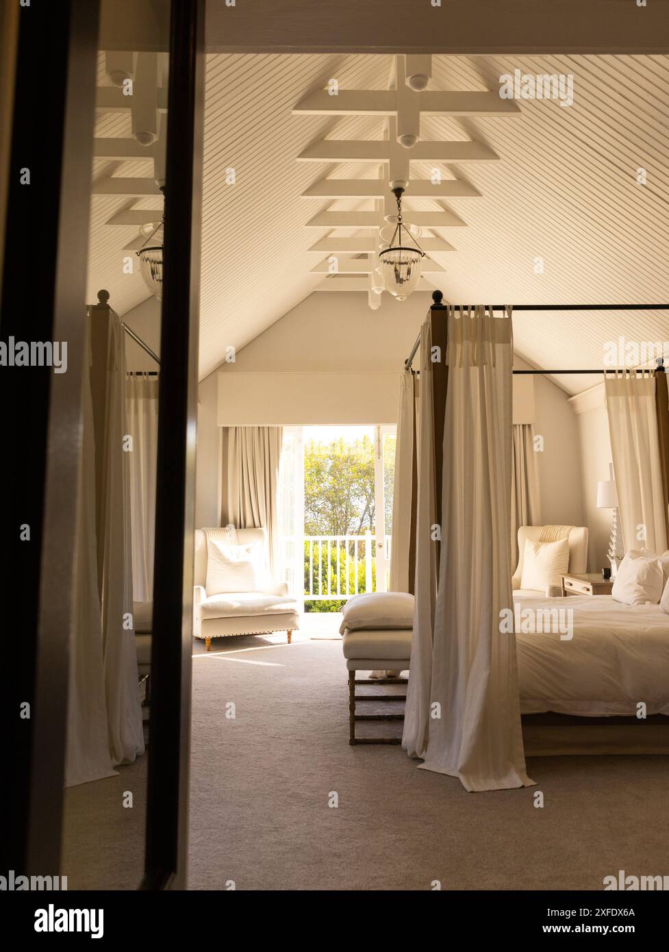 Bedroom interior design canopy hi-res stock photography and images - Alamy