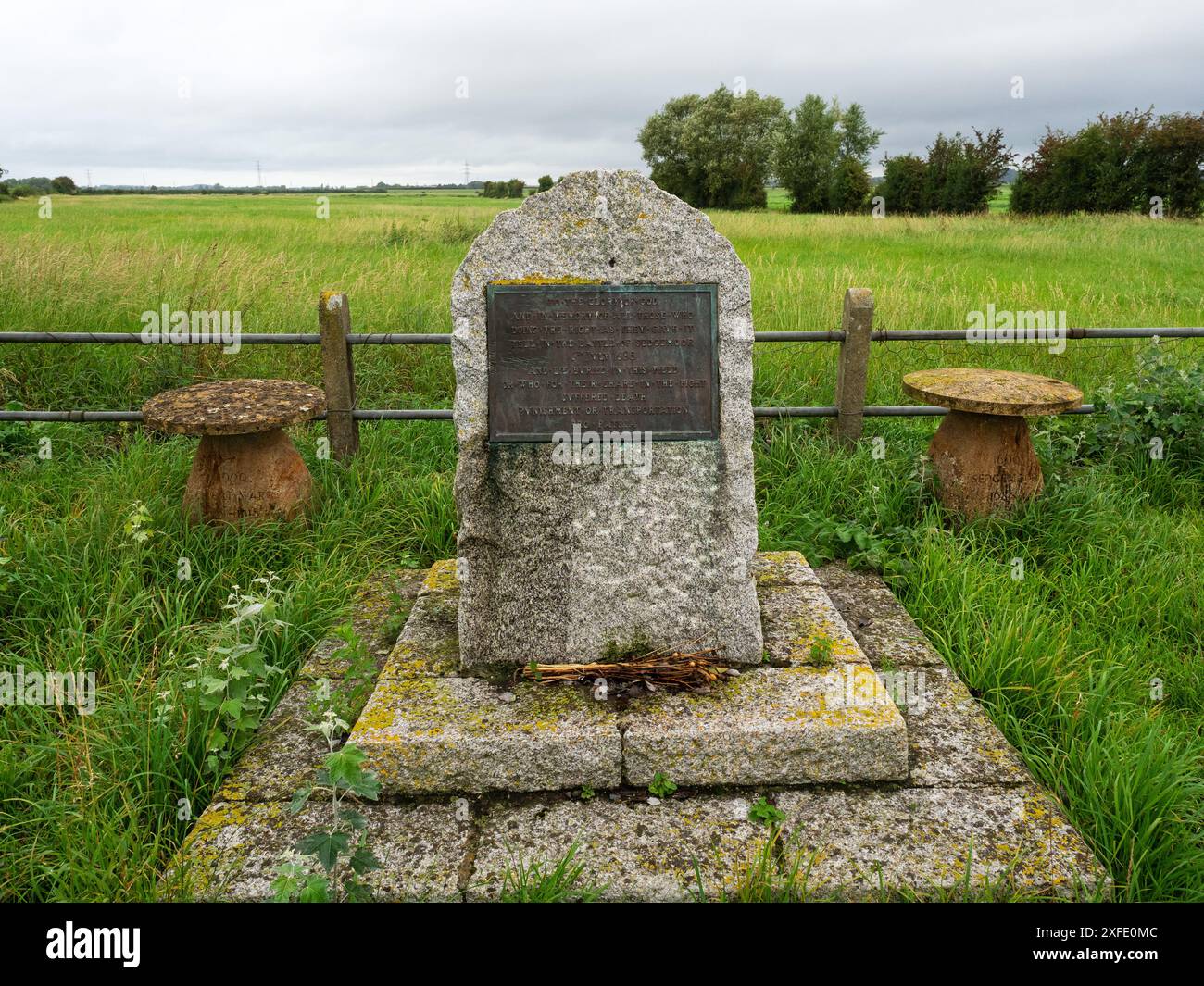 Memorial to the Battle of Sedgemoor, Westonzoyland, Somerset Levels and ...