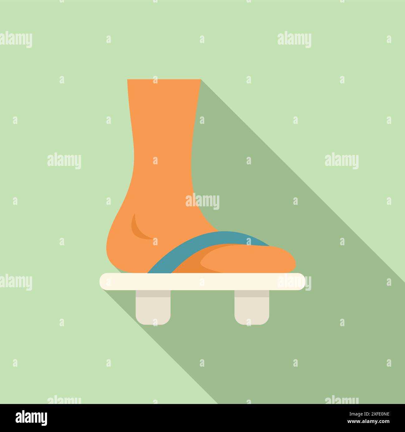 Foot is wearing a traditional japanese geta sandal, highlighting the ...