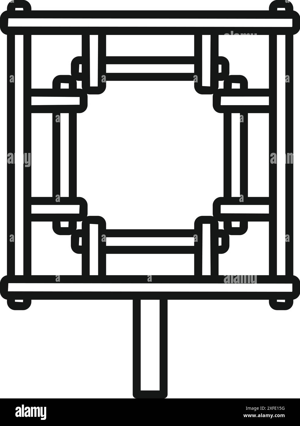 Broadcasting television antenna standing on a solid metal pole ...