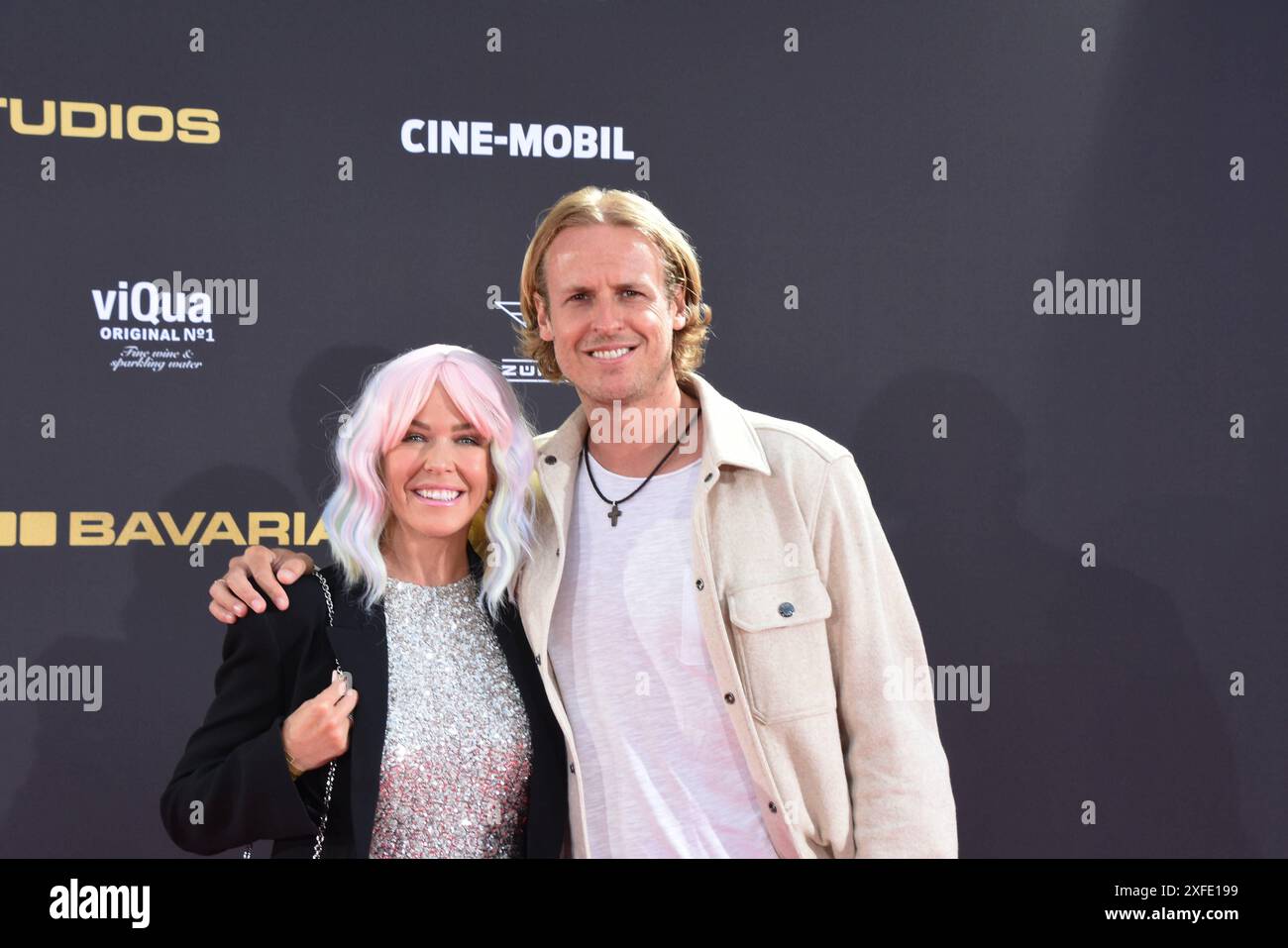 Carolin Henseler Moderatorin Yannick Erkenbrecher Sky Moderator Muenchen 02.07.2024 BAVARIA ...