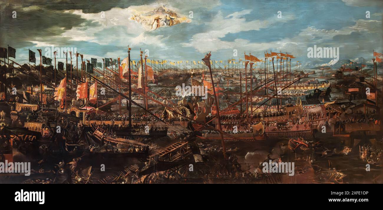 The Battle of Lepanto by Andrea Vicentino (c. 1571-1600), Museo Correr ...