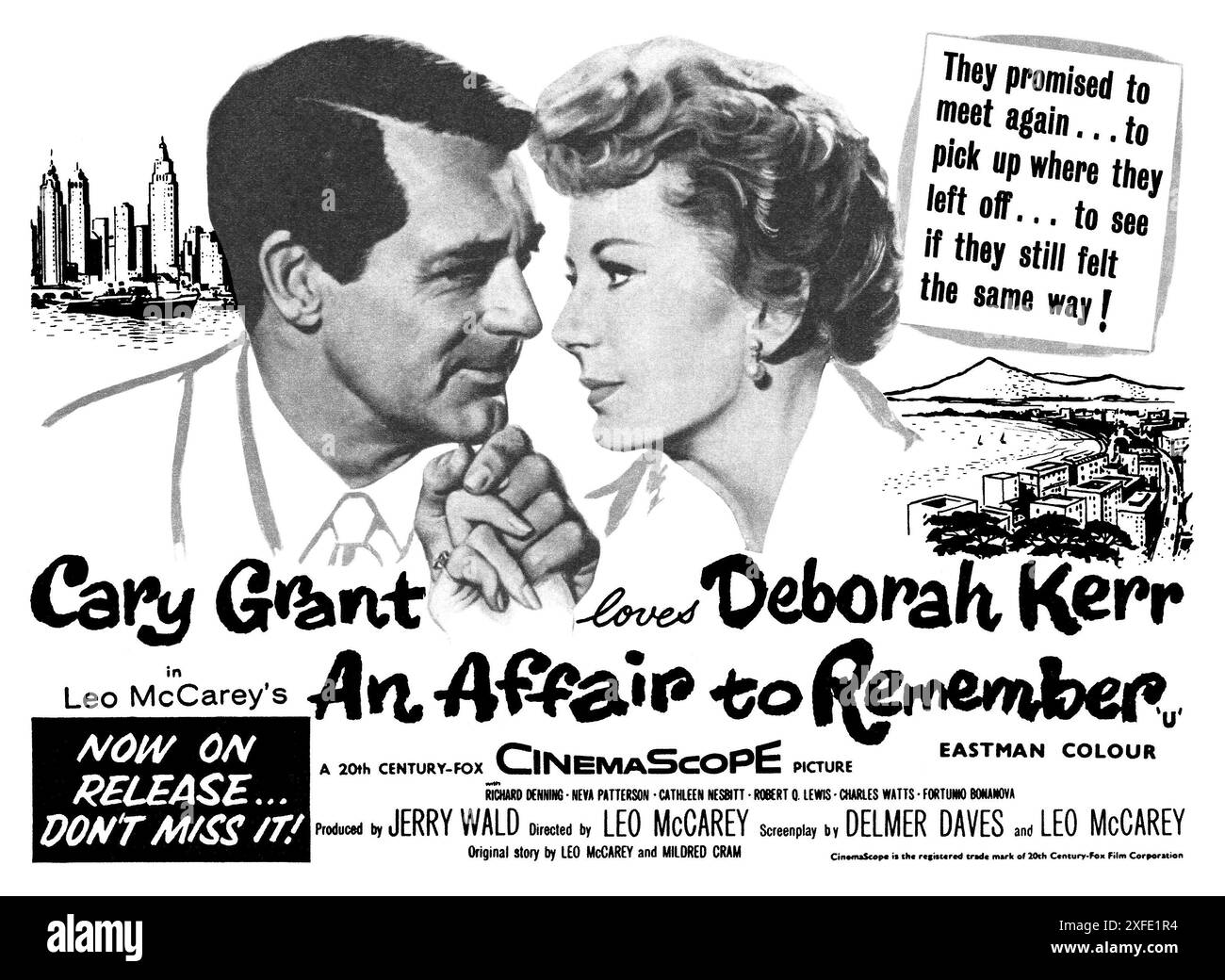 1957 British advertisement for the movie An Affair To Remember ...